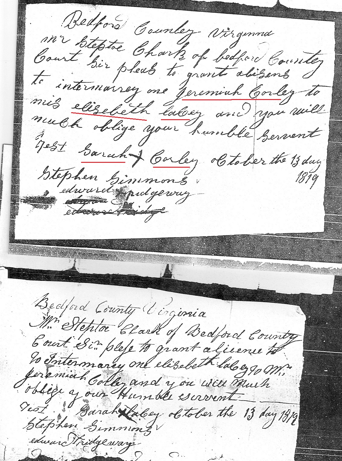 Corley / Caulley /Cawley / Colley Family Page